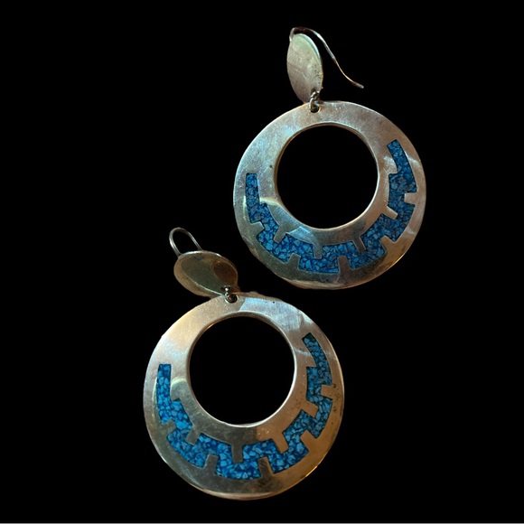 Taxco | Accessories | Vintage Sterling Silver Large Mexico Aztec Motif ...